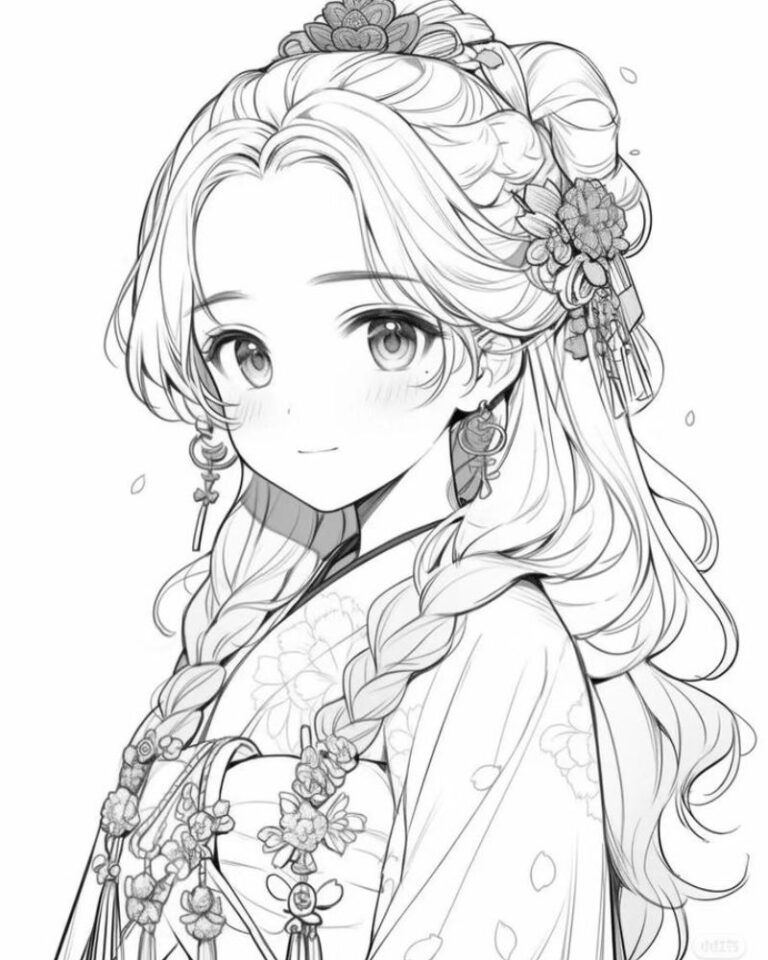 Tải 30+ tranh tô màu công chúa anime cute mới nhất năm 2025 ...