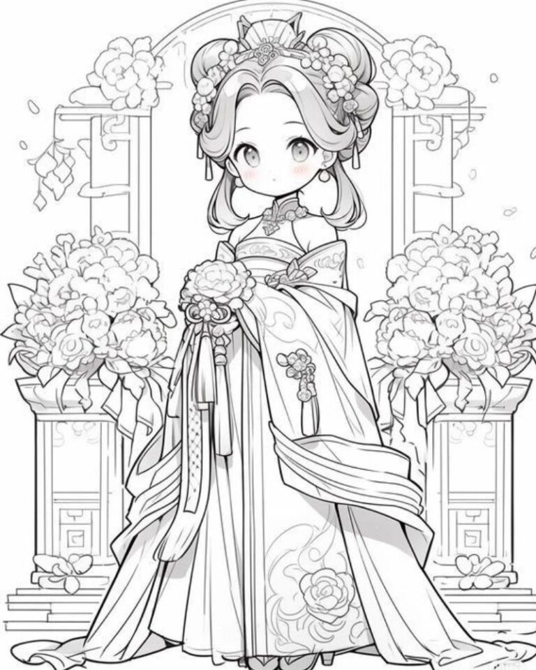 Tải 30+ tranh tô màu công chúa anime cute mới nhất năm 2025 ...